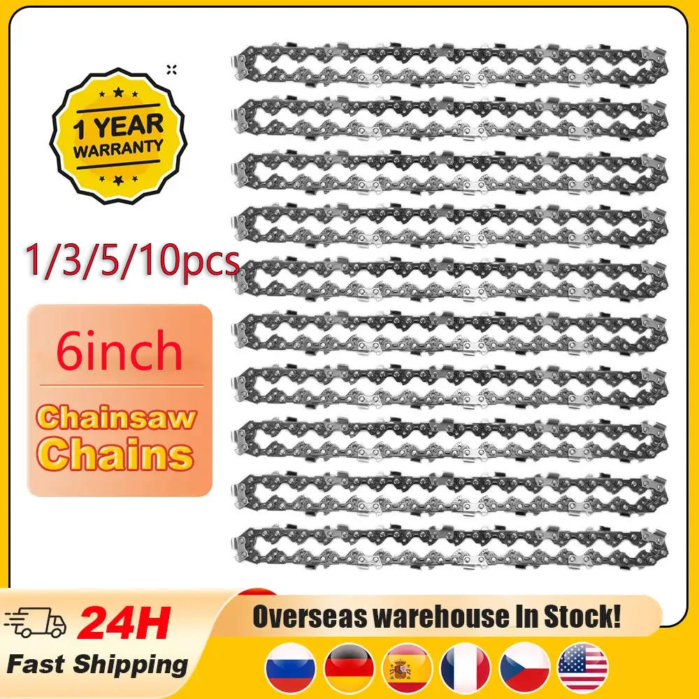 6 Inch Mini Steel Chainsaw Chain Replacement for Electric Chain Saws ...