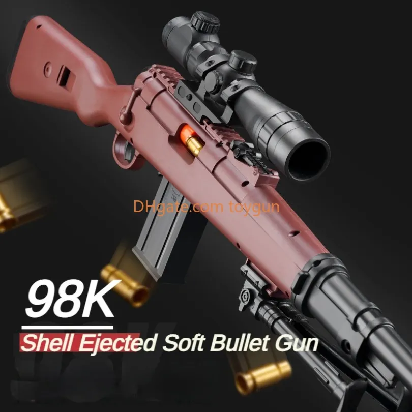 98K Soft Bullets Toy Gun Shell Ejection Detachable Submachine Gun Foam ...