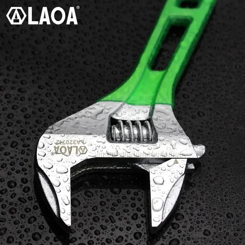 LAOA Short-Handle Adjustable Wrench Set - Lightweight, Large Open ...