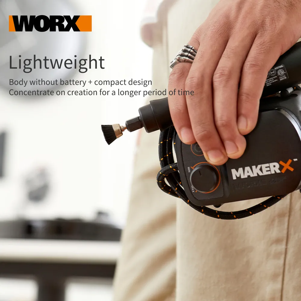 Worx 20V MakerX Tool Set Rotary Tool Angle Grinder Air Brush Heat Gun ...