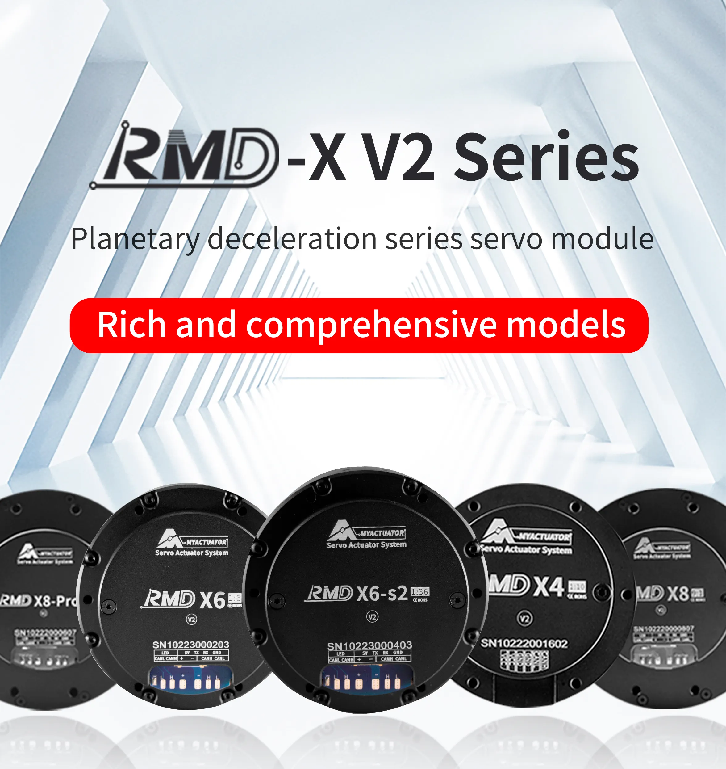 RMD-X8 PRO1:9 V2 High-Torque Absolute Encoder MIT Robot Arm Motor, 48V ...