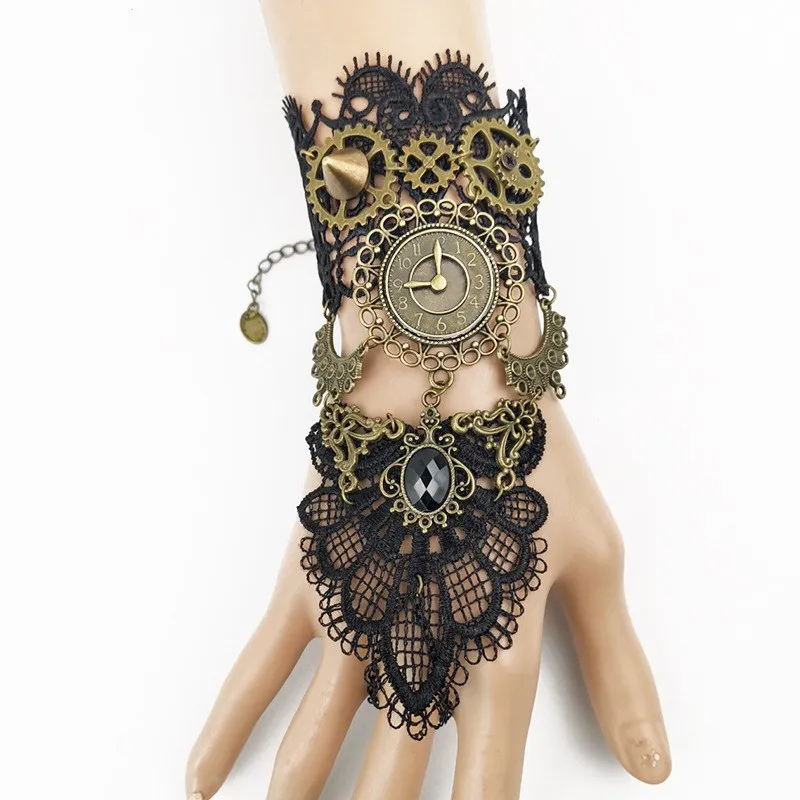 2024DIY Steampunk Lace Bracelet, Original Multi-Gear Mechanism, Vintage ...