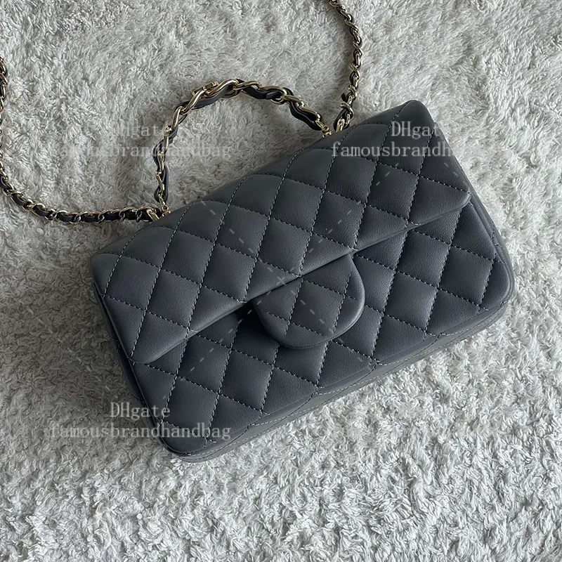 Mini Classic Handbag Mirror Quality Lambskin Crossbody Designer Bags ...