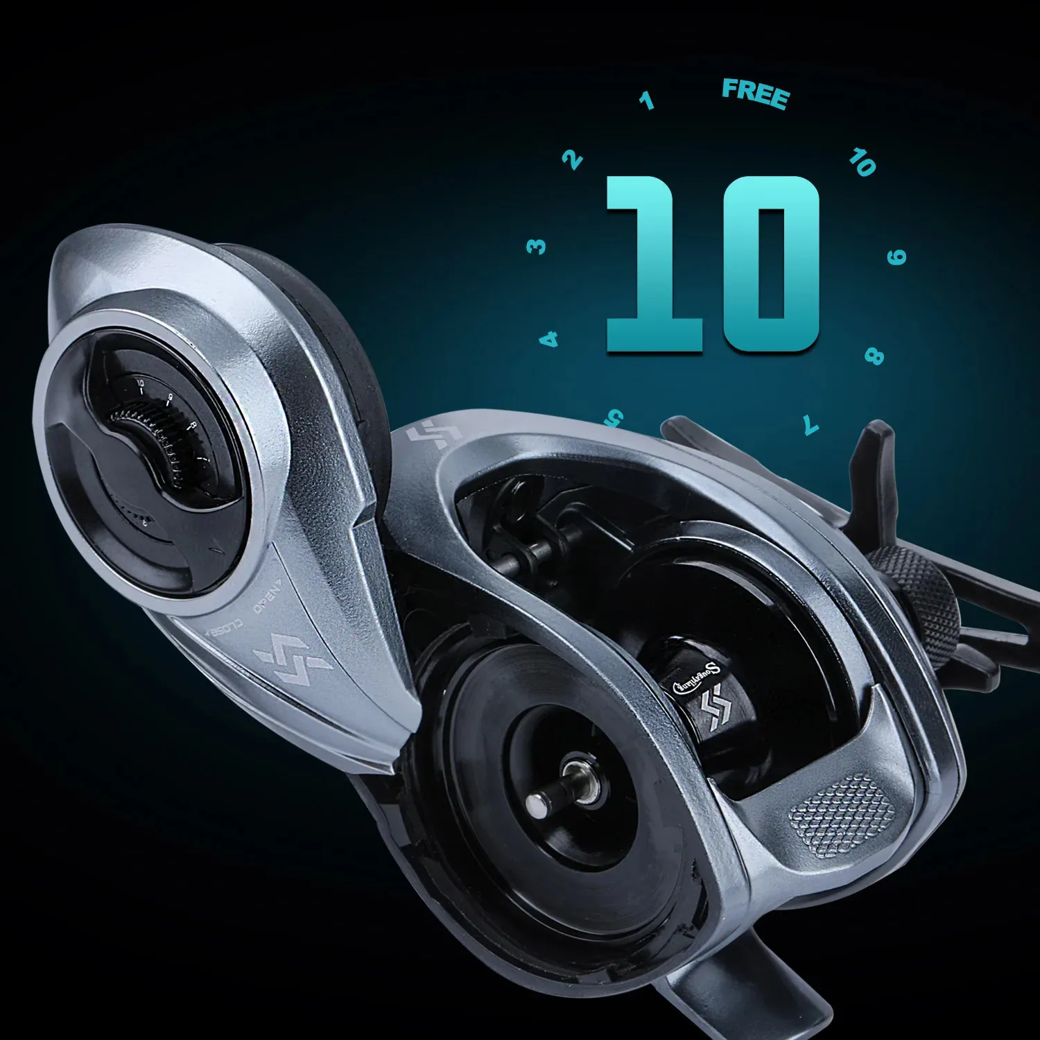 Sougayilang Baitcasting Reel Magnetic Brake 22LB Drag Power 8.0:1 High ...
