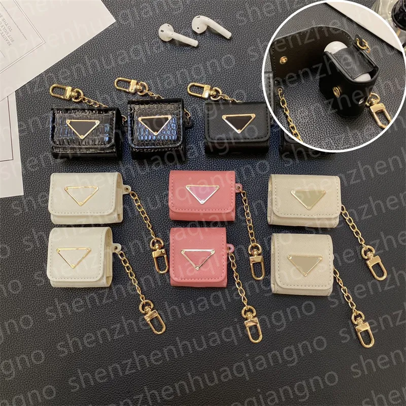 Designer Leather AirPods Case with Chain Clasp Bag for Apple AirPods ...