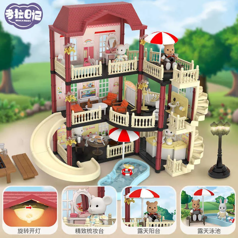 Doll House Accessories Koala Diary Castle Doll House Family Toy ...