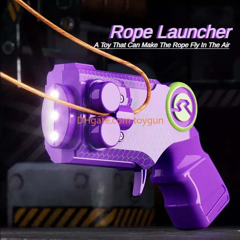 Interactive Rope Flashlight Toy Gun With Light And Rubber Band Perfect ...