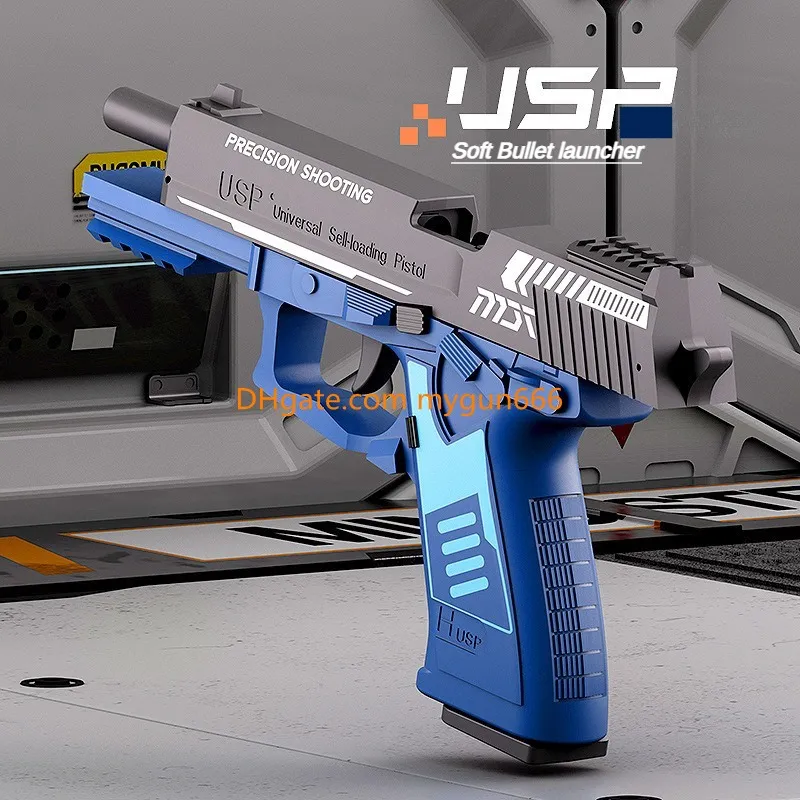 USP Soft Bullets Toy Gun Blow Back Shell Ejected Launcher Outdoor Cs ...
