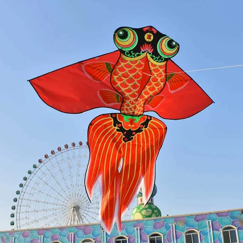 Kite Accessories Goldfish Kite with 50-ft Nylon String Line for ...