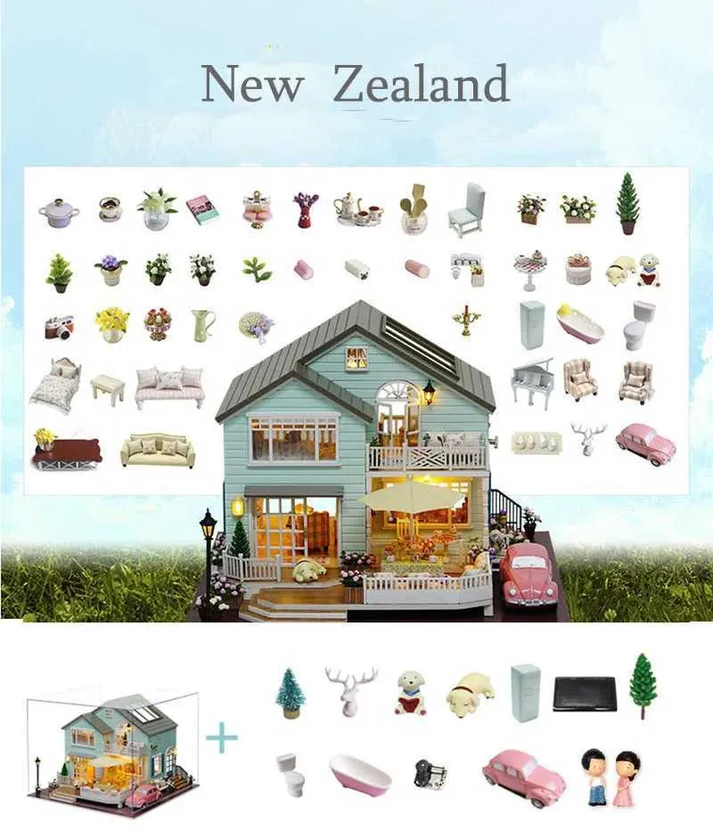Mini Home wooden handcrafted multi-layered house model maker with ...