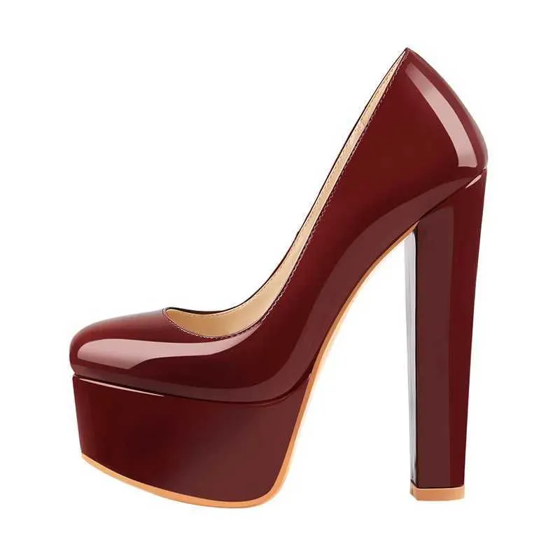 DHgate.com:Onlymaker Women's Patent Leather High Heel Slide Pumps ...