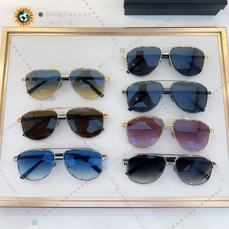 Gradient metal oval sunglasses with gray gradient lenses for men and ...