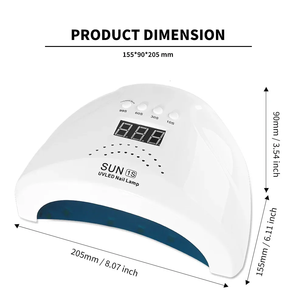 30 LEDs UV LED Nail Lamp for Acrylic Nail Gel Drying, Powerful ...