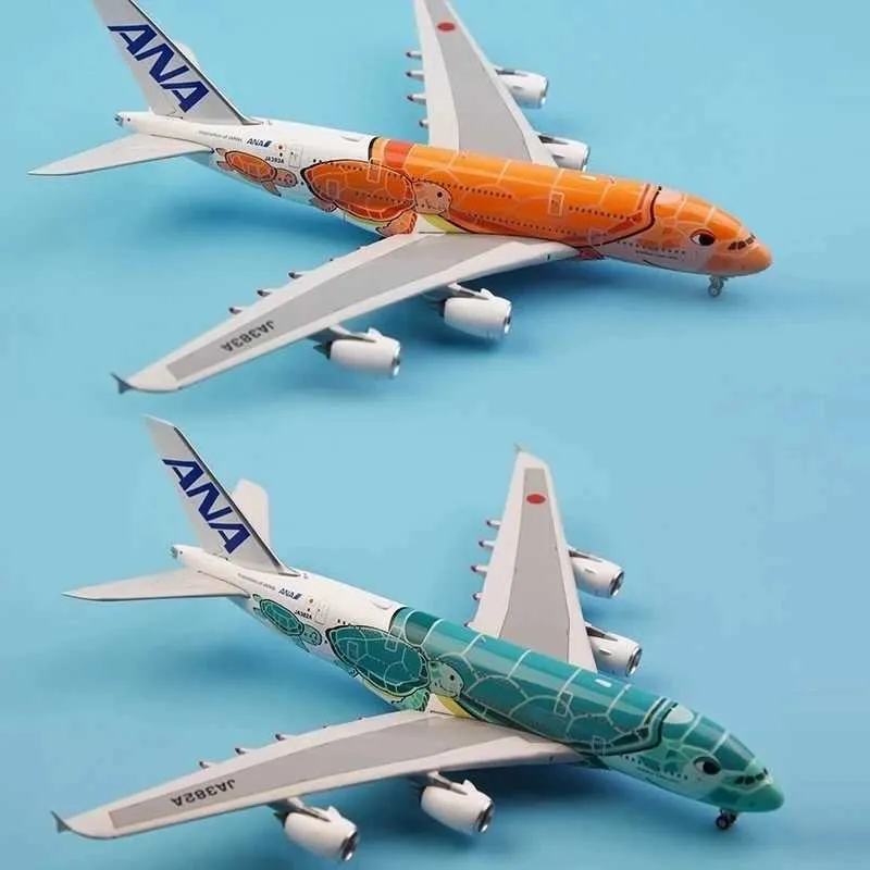 20CM Airbus A380 Cartoon Turtle Airlines Diecast Model Plane | Alloy ...