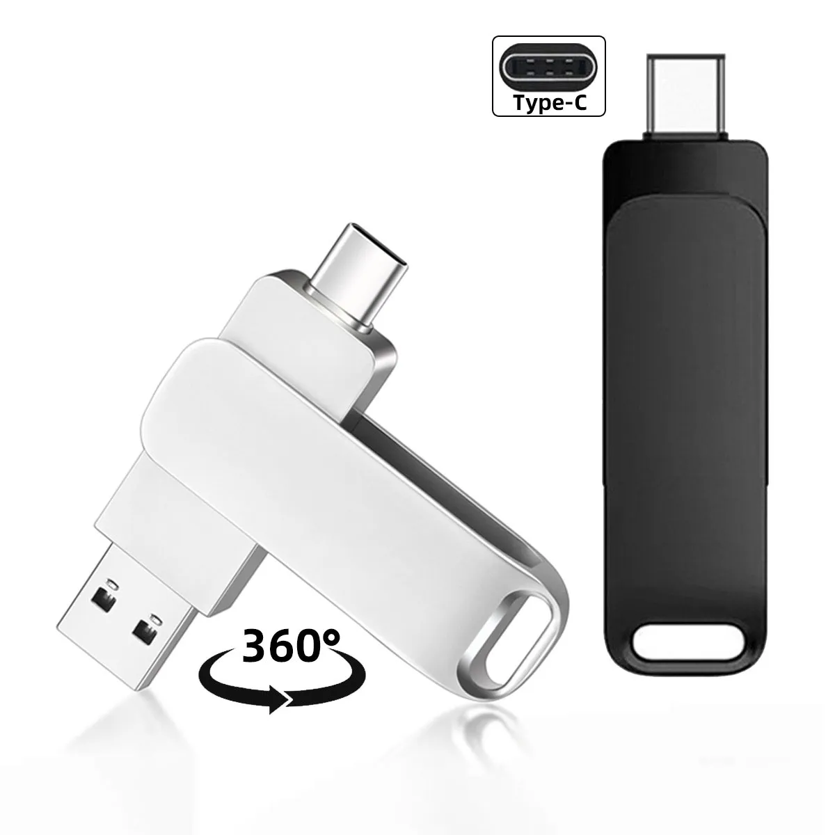 DHgate.com:2-in-1 Metal USB flash drive 128GB 3.0 OTG Type C Pen Drive ...