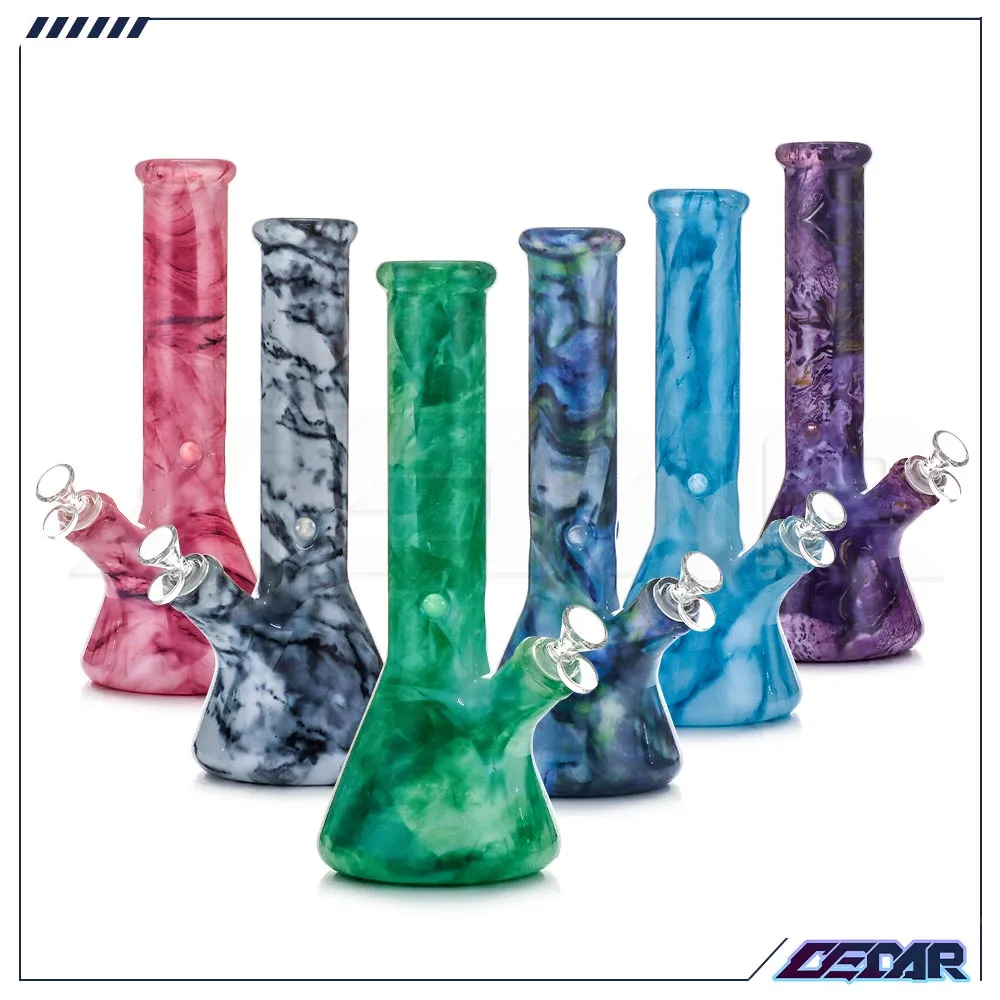 12 Inch Marble Texture Smoking Set Glass Water Pipe Ice Rack Beaker ...