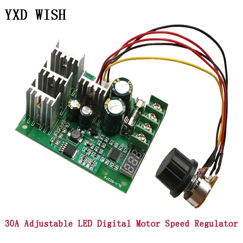 DC Motor Speed Controller 10 60V PWM Regulator High Power Drive Module ...