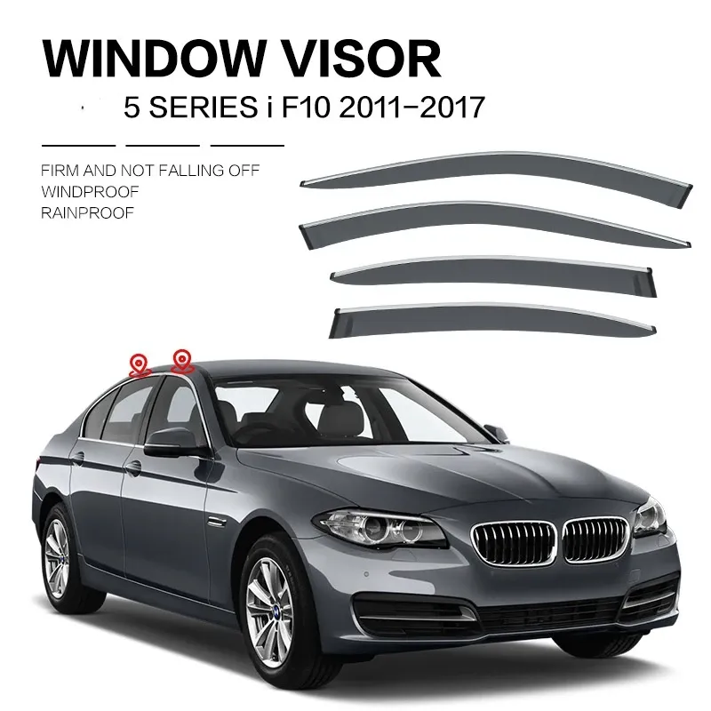 DHgate BMW 5 Series Window Visors Rain Guards Wind Deflectors for E60 F10 G30 2003 2024 Vent Shades Door Visors Automobiles Motorcycles