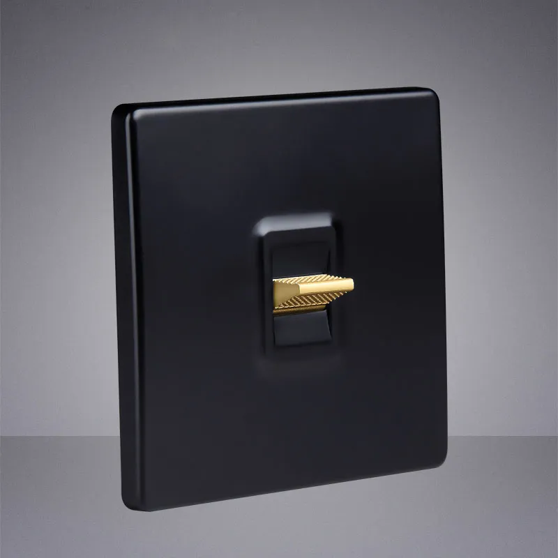 Retro Toggle Switch: Gold Lever 1 4 Gang 2 Way Wall Light Control With ...