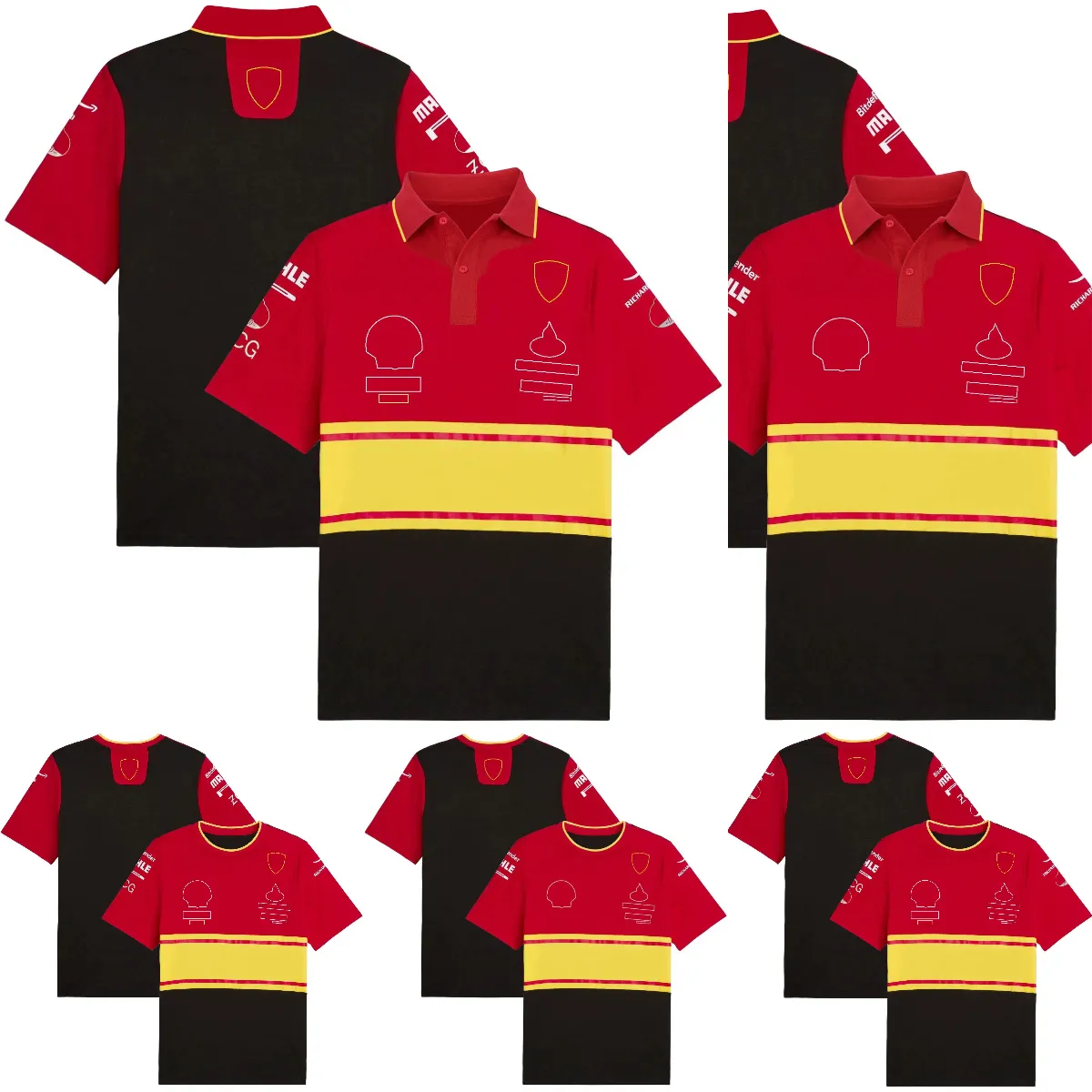 F1 Team Racing T Shirts Formula 1 Driver Polo Shirts For Men Red Race ...