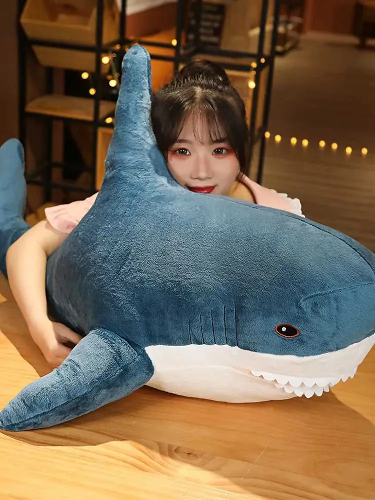 Stuffed Plush Shark Animals 40/60/80/100 cm Soft Stuffed Pillow Doll ...