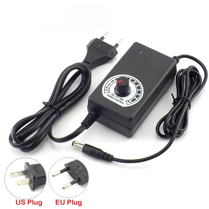 12V DC 10A Power Supply: Adjustable AC to DC Adapter with 3-12V Output ...