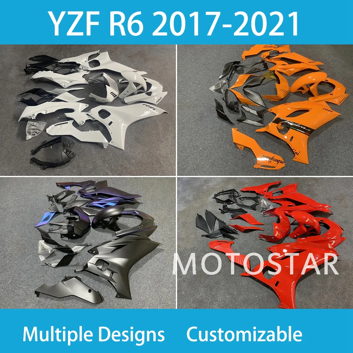 Yamaha YZF R6 17 23 Yzf R6 Fairings Set 100% Fit Injection Kit For ABS ...