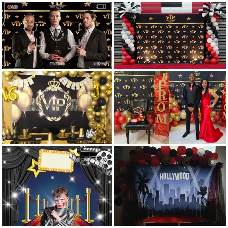 Black and Gold VIP Red Carpet backdrop deutsch for Movie Theme Events ...