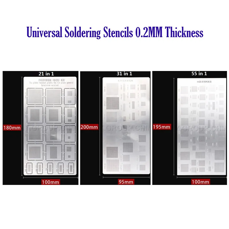 DHgate.com:21/31/55/80-in-1 BGA Soldering Stencil Kit for Mobile Phones ...