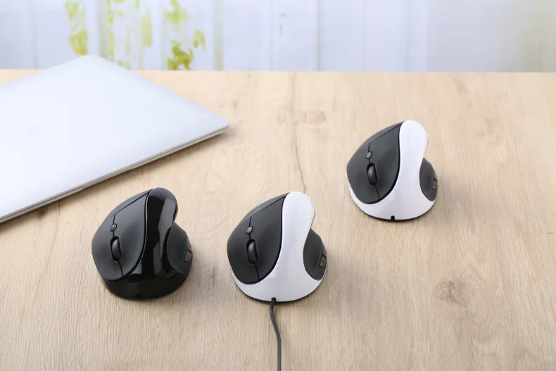 Wired Right Hand Vertical Mouse 800/1200/1600 DPI USB Optical Gaming ...