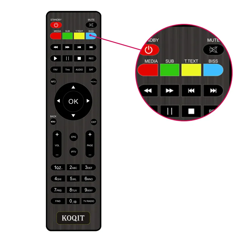 Koqit U2 DVB S2 Satellite TV Receiver Extra Remote Control With IR LED Display From Ddmycrazy ...