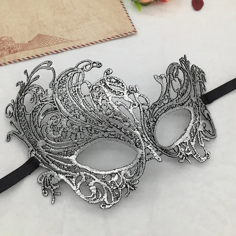 Bronzing Lace Masquerade Mask: Sexy & Elegant Eye Cover for Parties ...