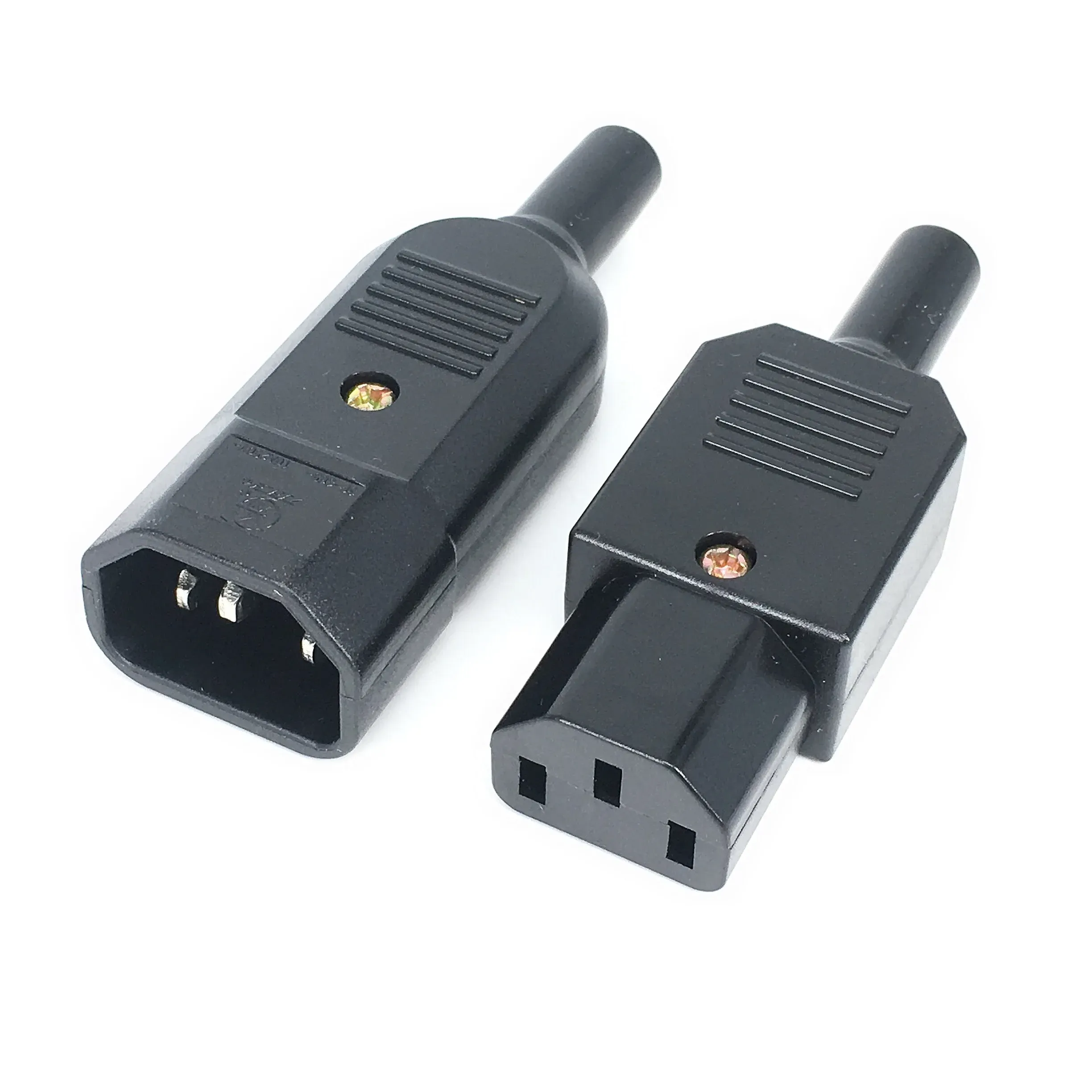 250V Rewirable Power Connector Type C13 C14 IEC Straight Cable Plug, 3 ...