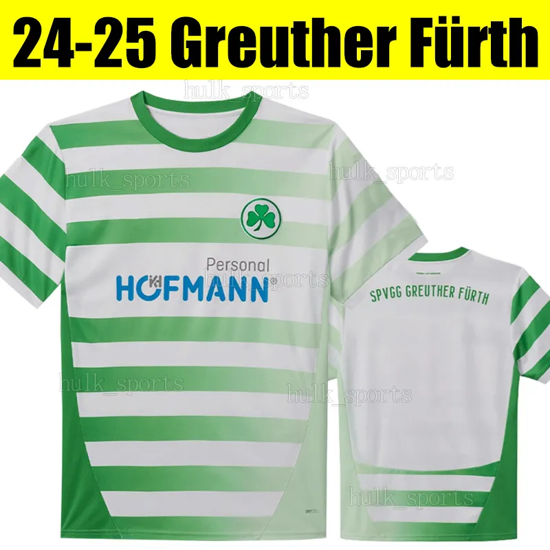 2024 Greuther Fürth Home Soccer Jersey Men's Breathable Polyester ...