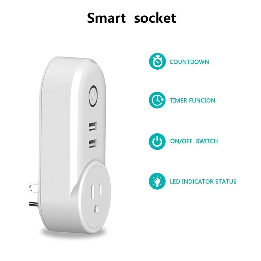 DHgate.com:Smart Wi-Fi Power Plug: Remote Control Outlet, USB Charger ...