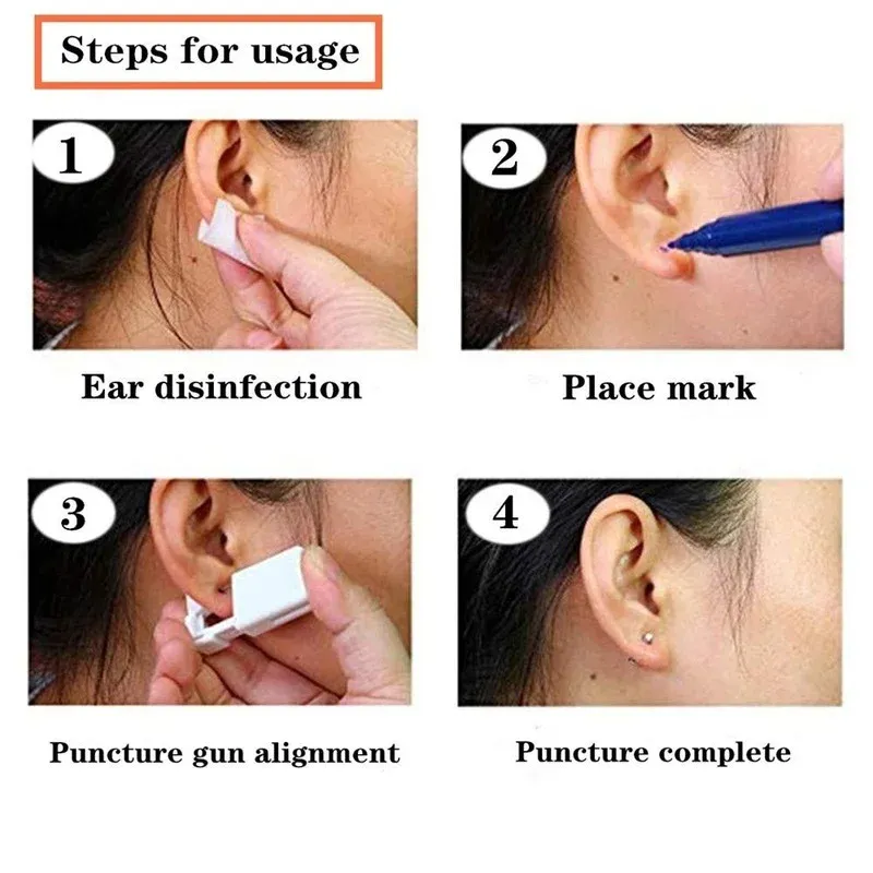32-Piece Disposable Piercing Gun Kit for Safe and Sterile christina ...