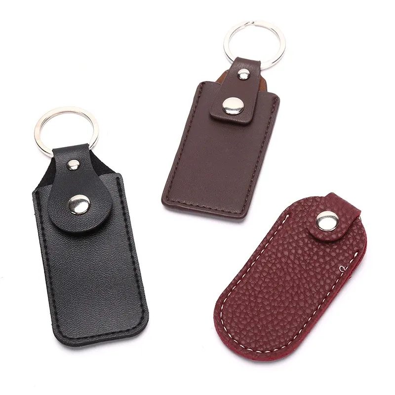 DHgate.com:Premium Leather USB Flash Drive Case with Key Ring - Secure ...