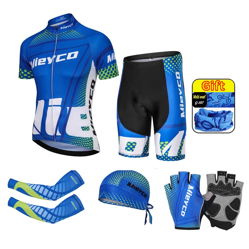Mens Cycling Clothing Set, Breathable Cycling Jersey and Shorts Set for ...