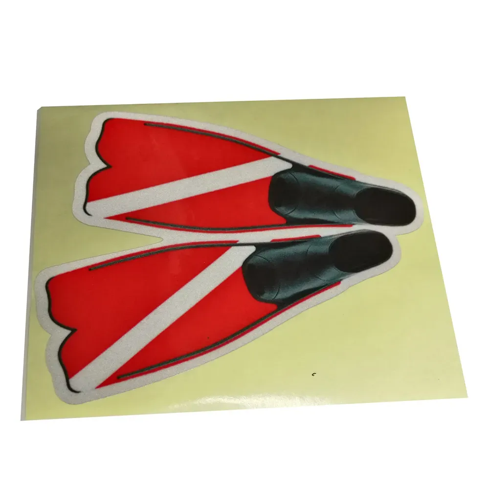 Reflective Scuba Dive Fins Stickers 11.4CM X 14CM, Personalized Tank ...