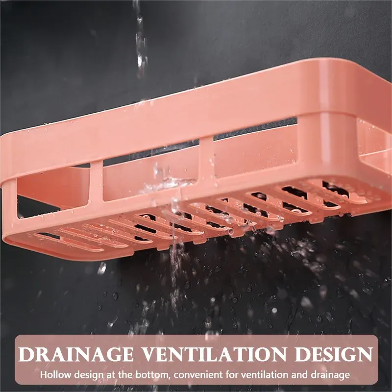Wall-Mounted Plastic shampoo bar storage box with Single Layer Design ...