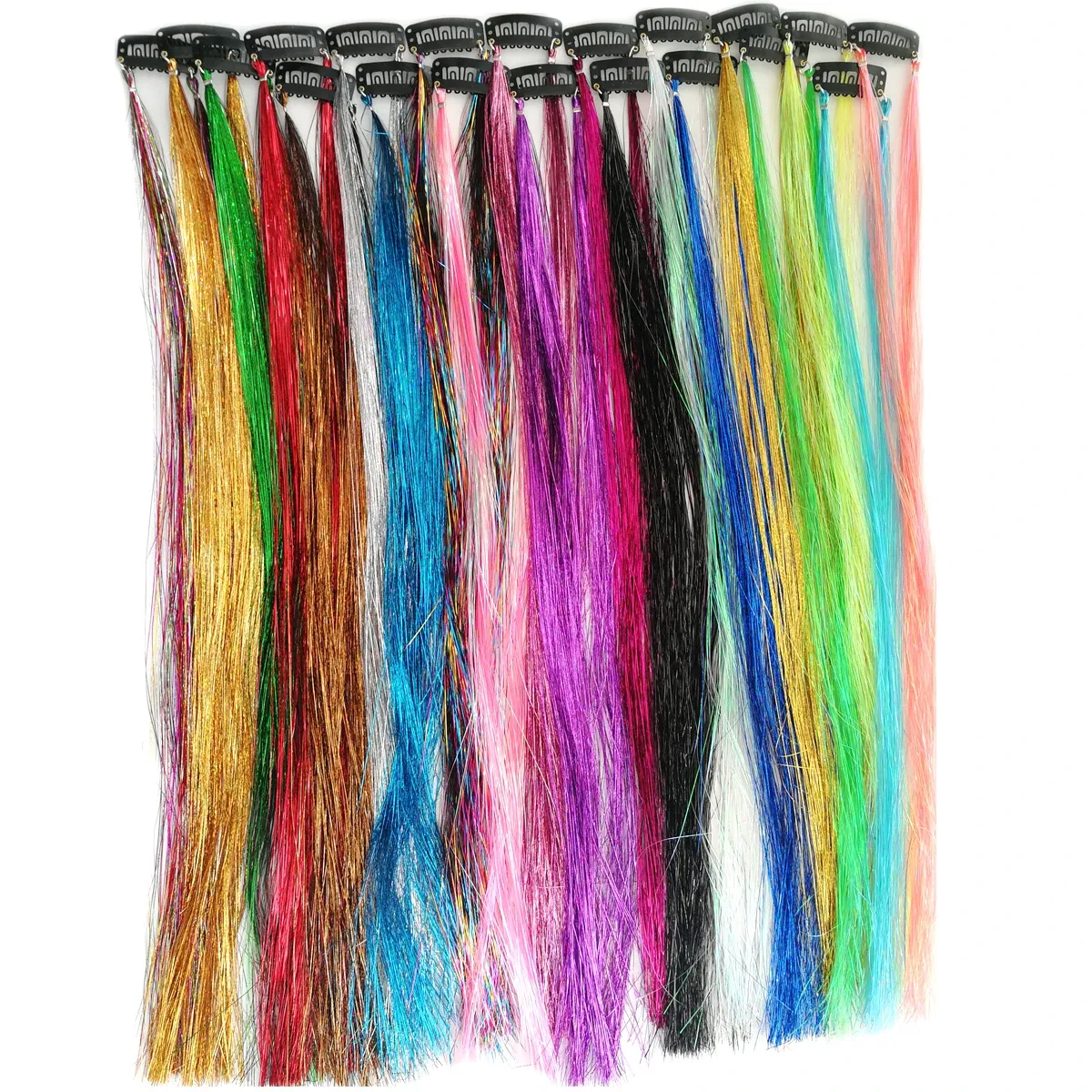 DHgate.com:"Shiny Glitter Threads: 20-Color Hair Tinsel Extensions for ...
