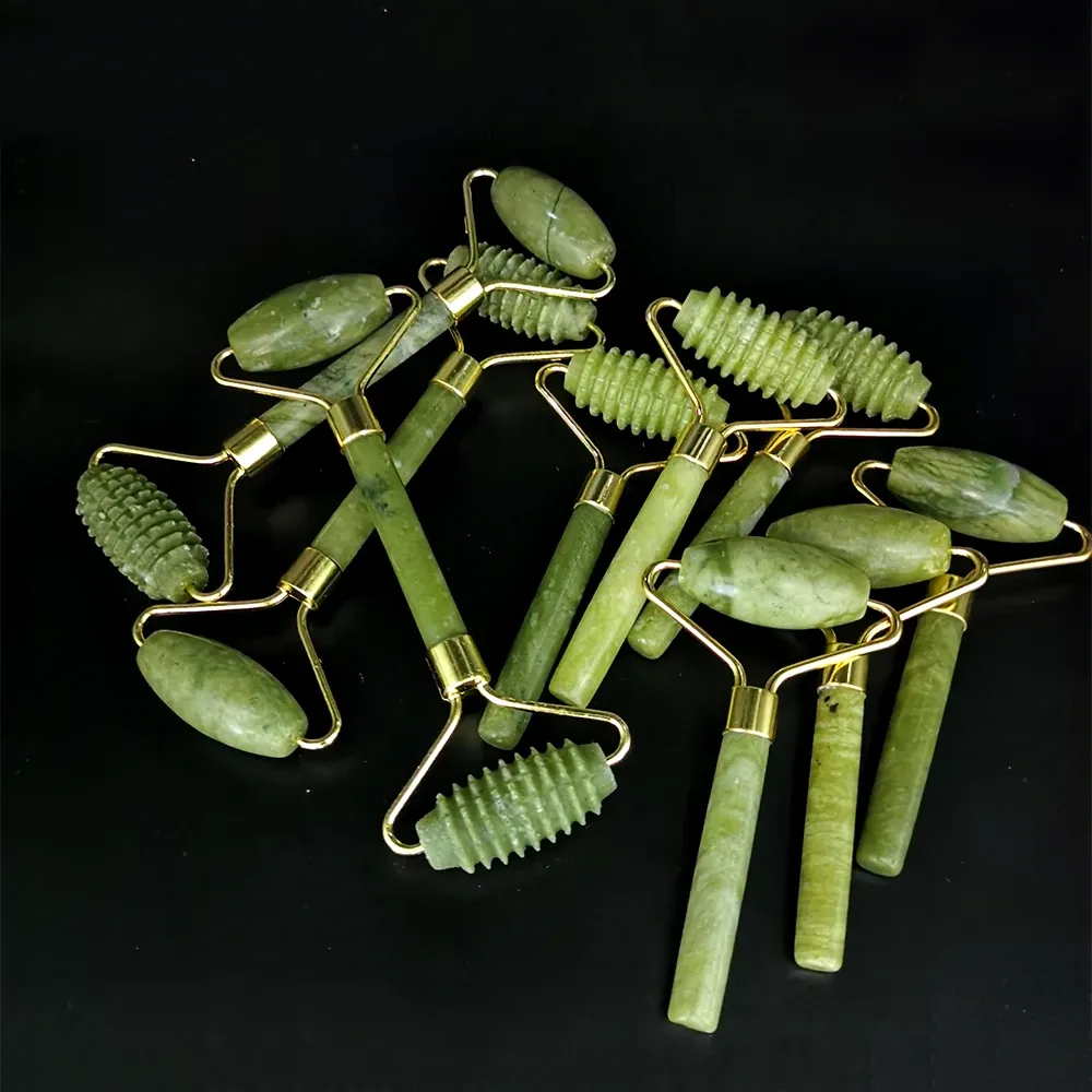 Jade Stone Face Roller for Facial Massage - Natural Jade Massager Tool ...