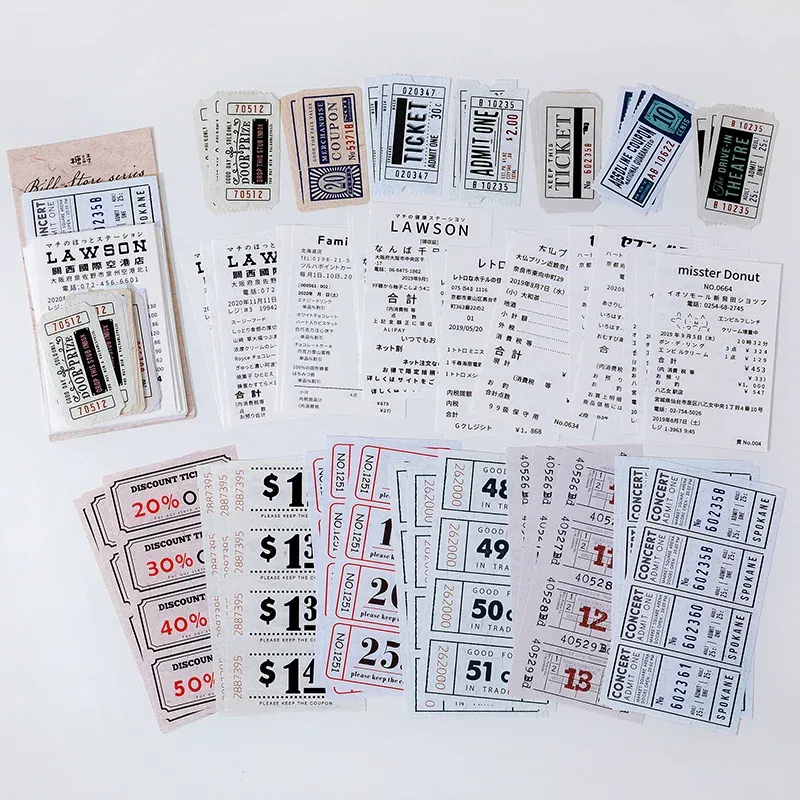 DHgate.com:Vintage Retro Cinema Ticket Scrapbooking Paper Set for ...