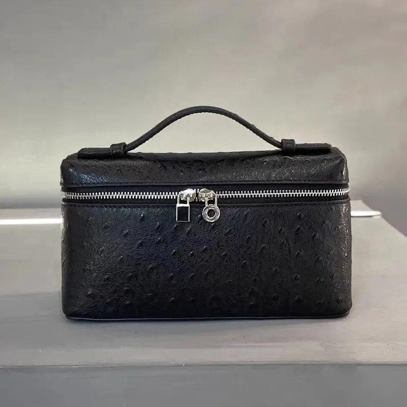 Ostrich Designer Box Tote 20A with Extra Pocket, Mini Pink Pouch ...