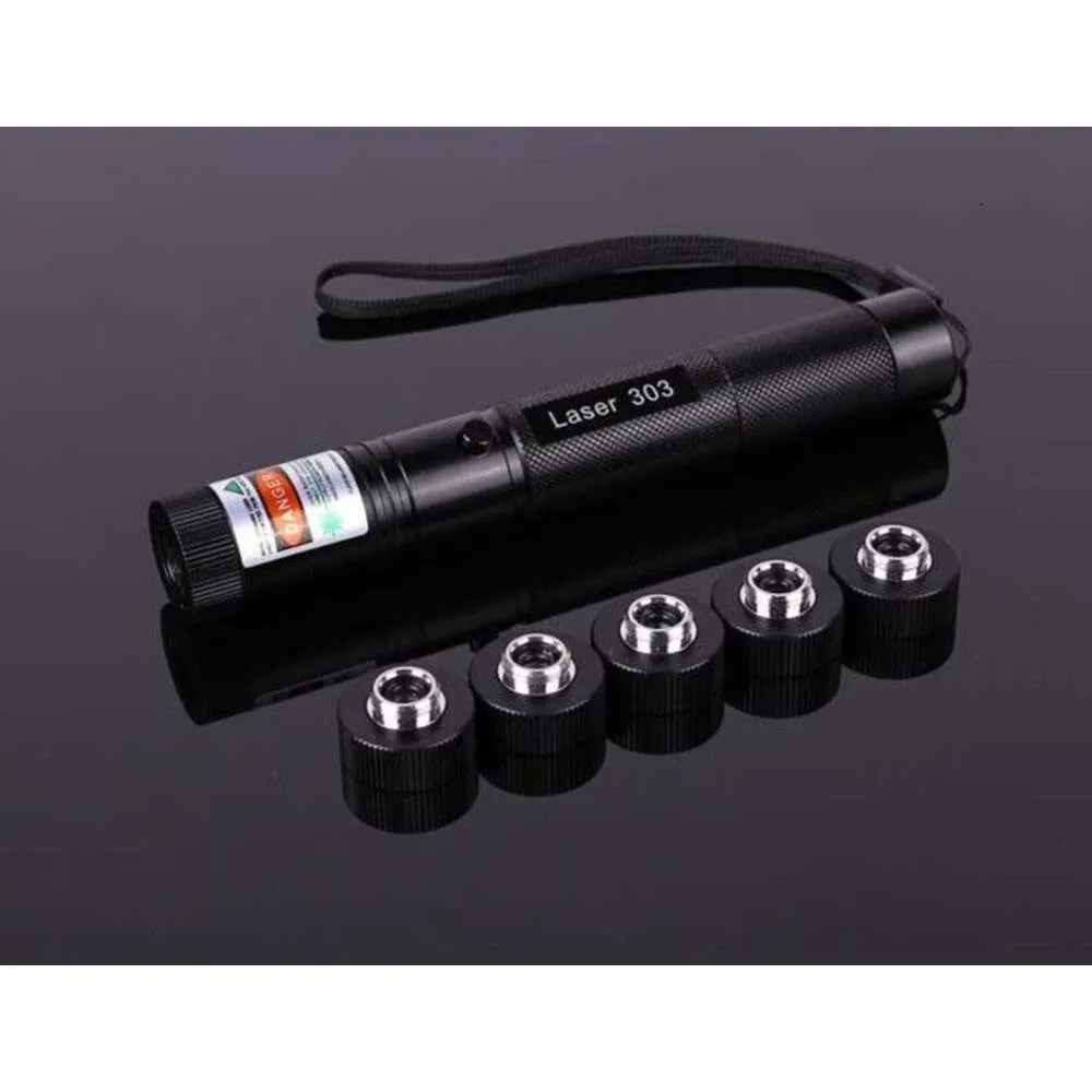 Military 5in1 Green Laser Pointer 532nm Focusable Beam Flashlight with ...