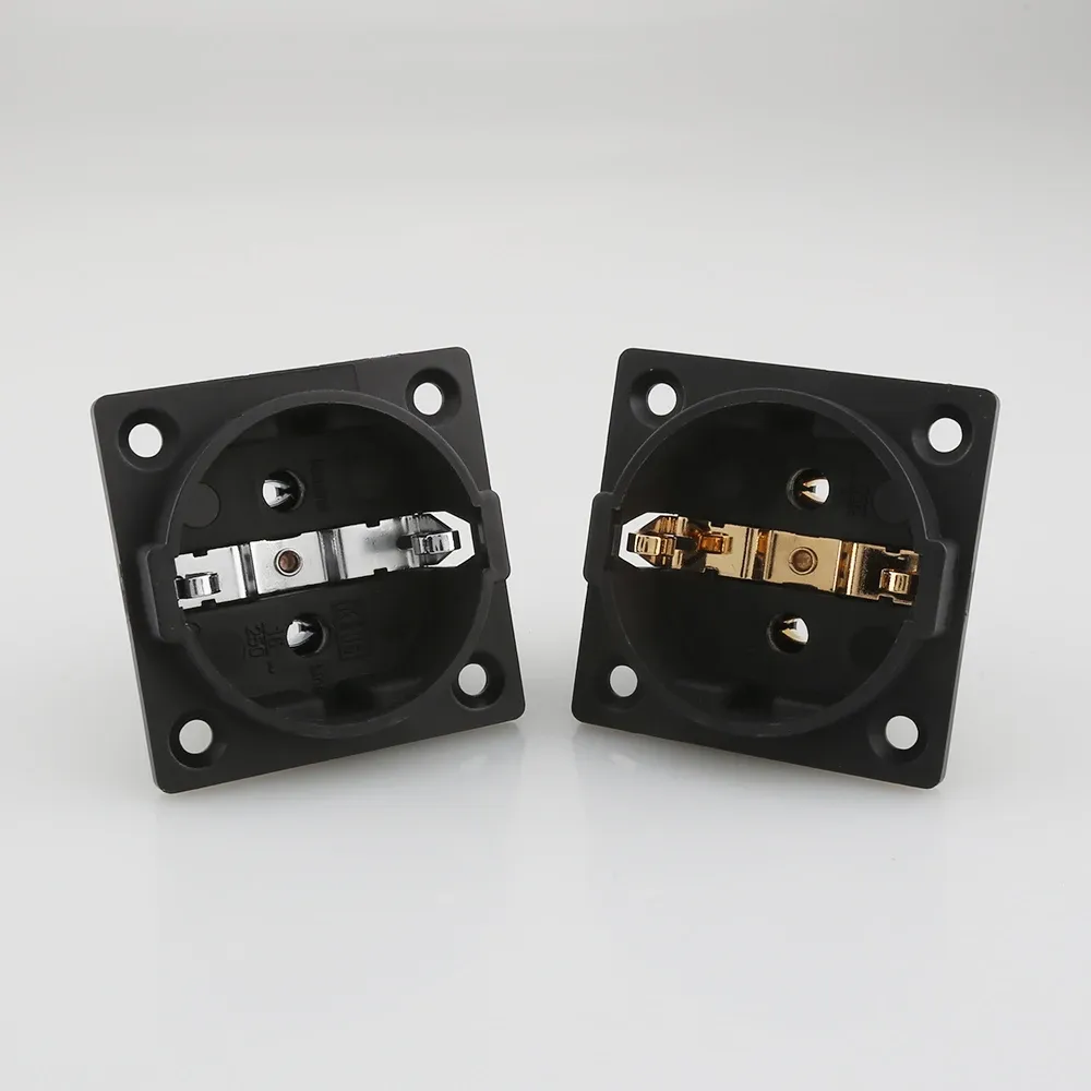 DHgate.com:Gold-Plated Schuko Plug Socket - EU 2 Pin IEC Inlet Power ...