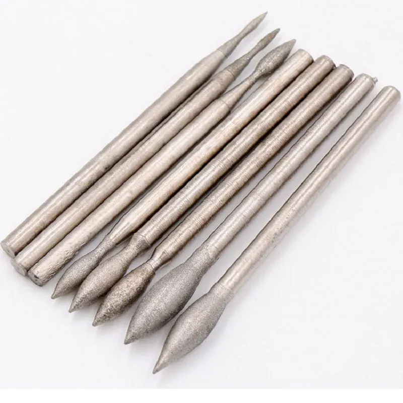 Diamond Grinding Head Polishing Needle Bits Burrs 2.35mm Shank for ...