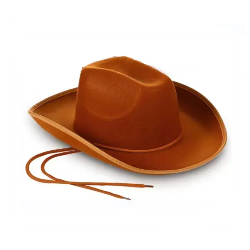 Wide Brim Cowboy Hats Vintage Style Western Cowgirl Hat, Lightweight Felt Jazz Cap For Parties ...
