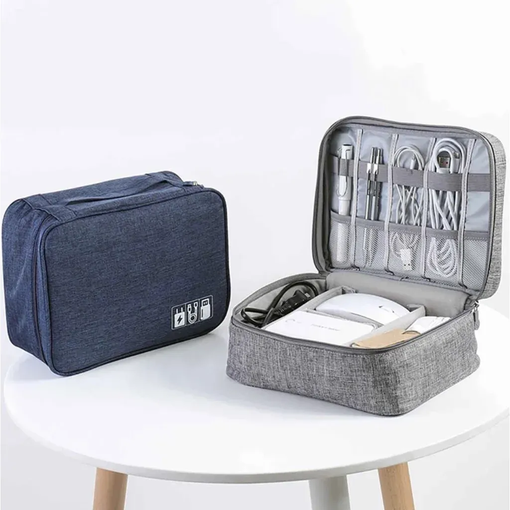 Electronics Cable Organizer Portable Digital USB Gadget Storage Bag ...