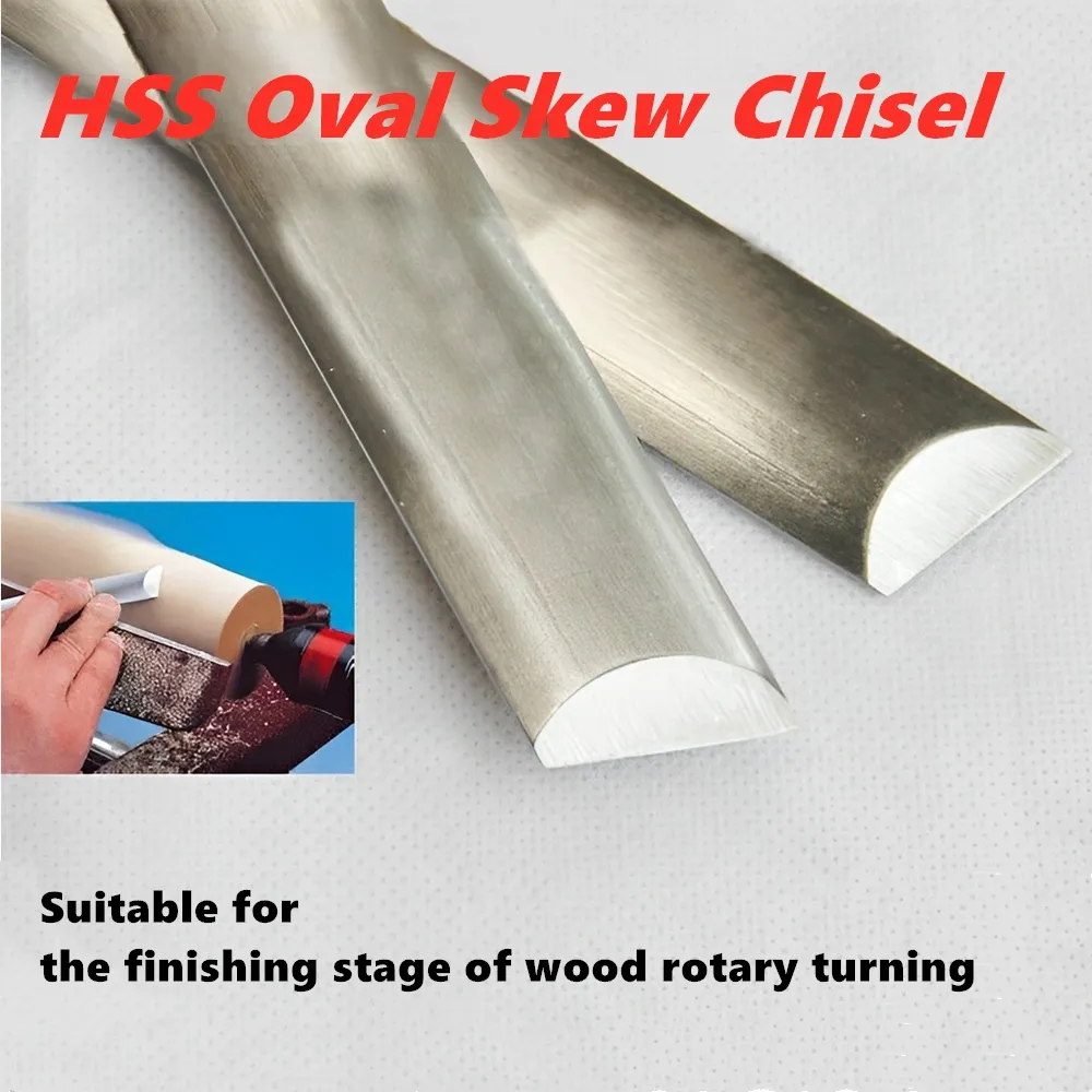 HSS 26mm Oval Skew Chisel Turning Lathe Gouge Knife for Woodworking ...
